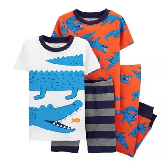 Carter's | Pajamas | Nwt 2t Carters Alligator Croc Pajamas 4p Easter ...